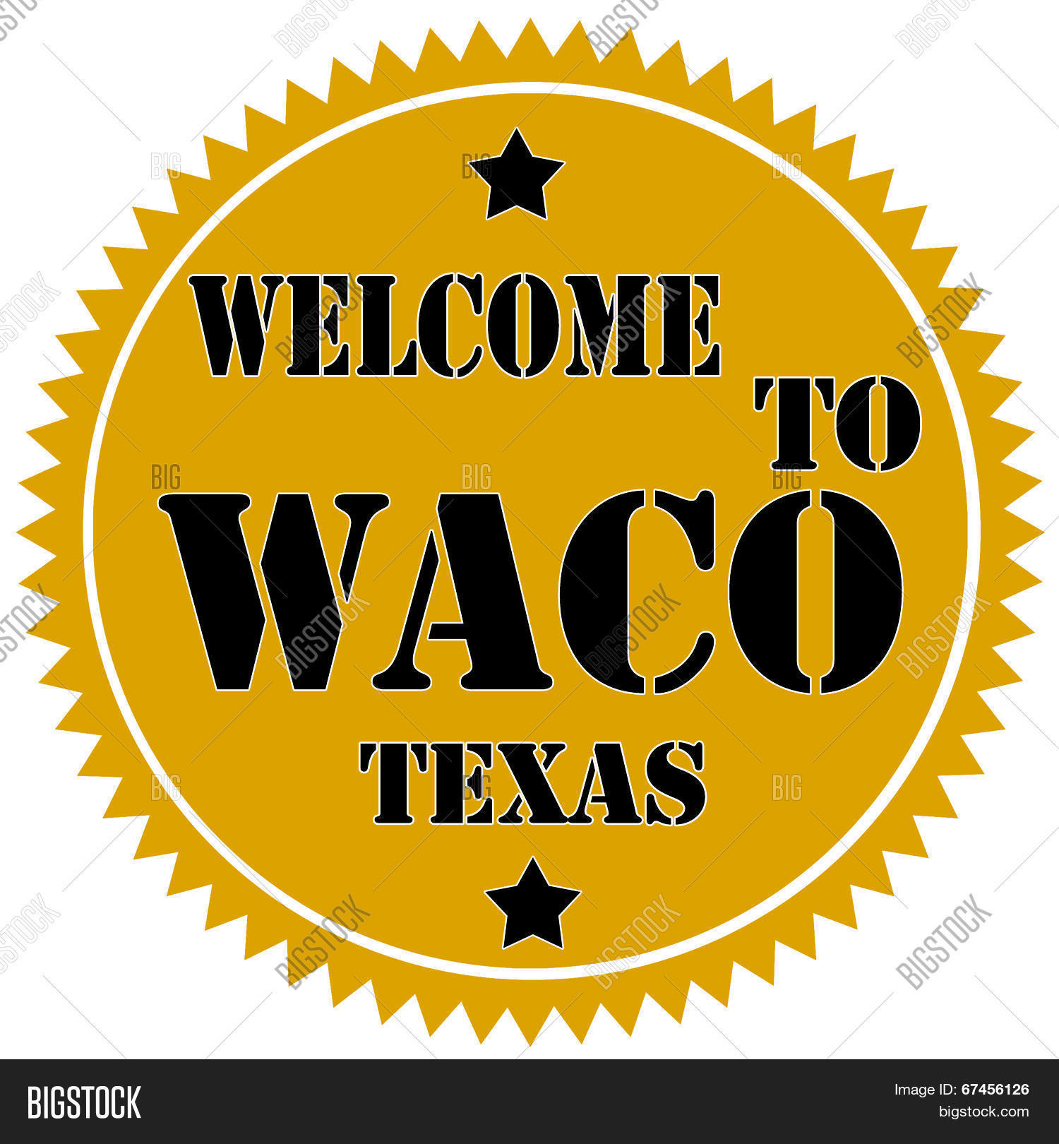 Welcome Waco-label Vector & Photo (Free Trial) | Bigstock