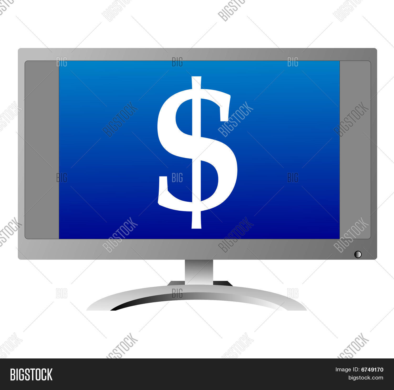 Computer Monitor Money Image & Photo (Free Trial) | Bigstock