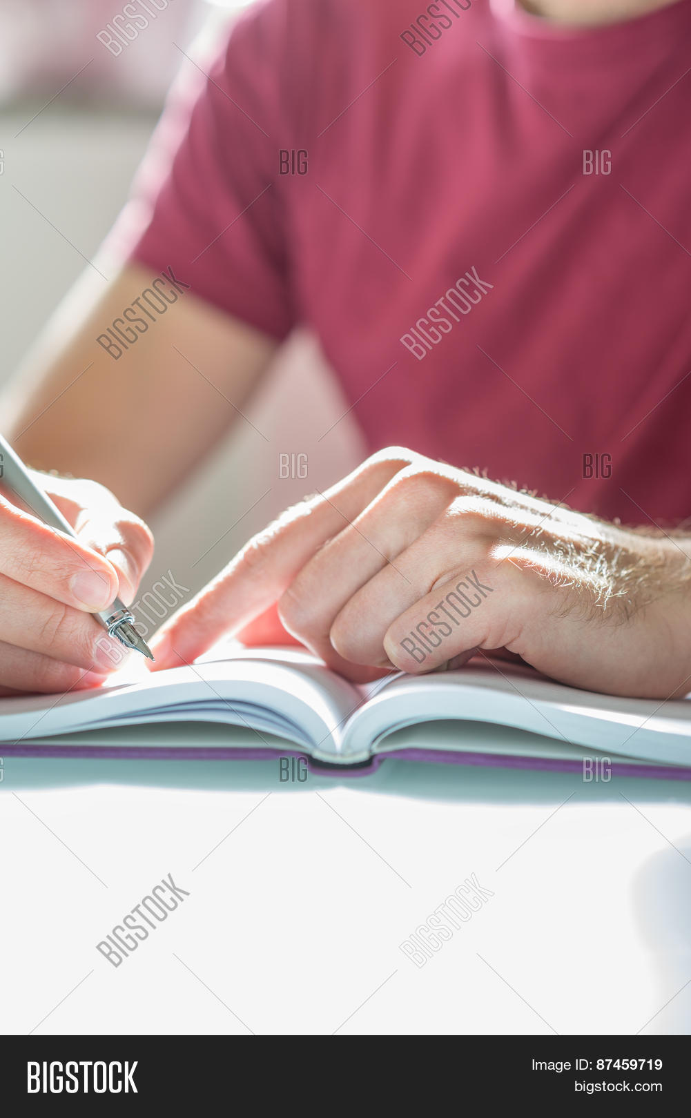 Studious Man Writing Image & Photo (Free Trial) | Bigstock