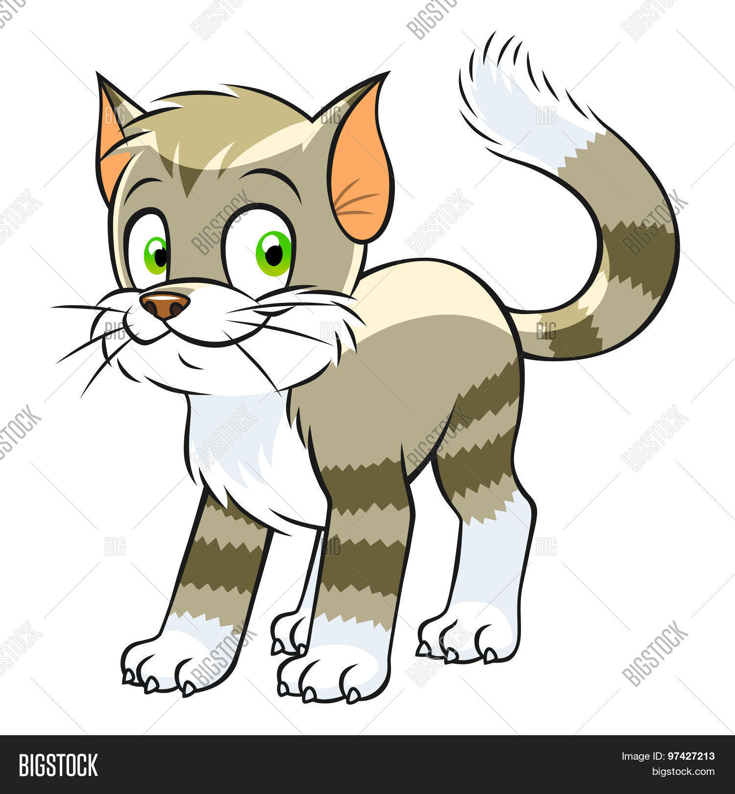 Cute Cartoon Cat Vector & Photo (Free Trial) | Bigstock