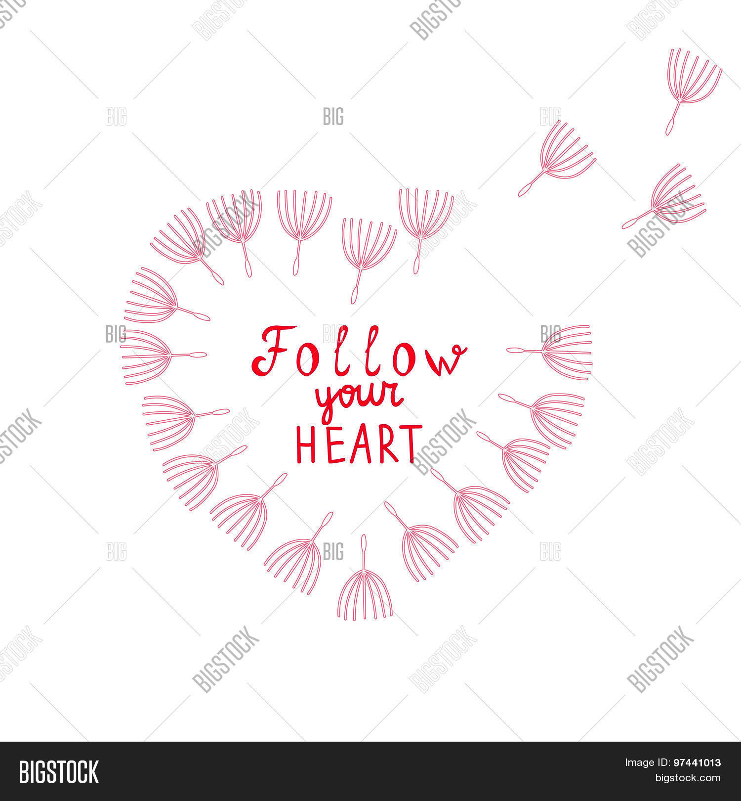 Follow Your Heart Vector & Photo (Free Trial) | Bigstock