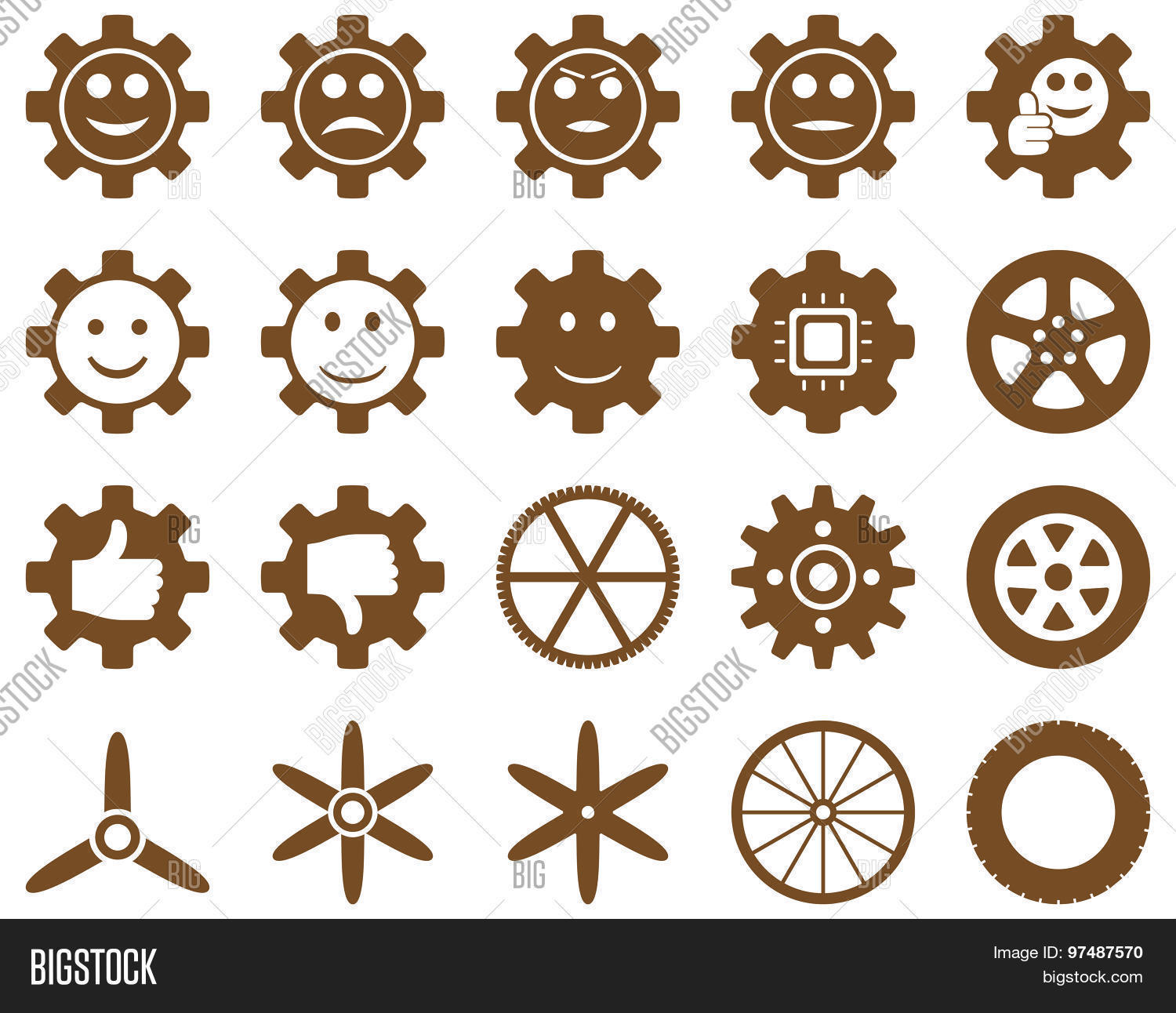 Tools Smile Gears Vector & Photo (Free Trial) | Bigstock
