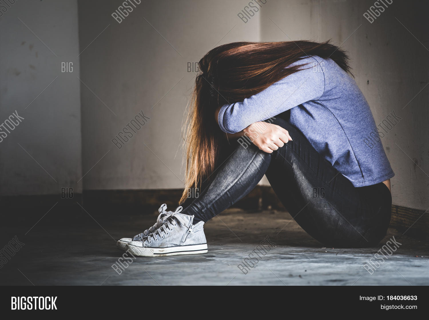 Sad Woman Sitting Image & Photo (Free Trial) | Bigstock