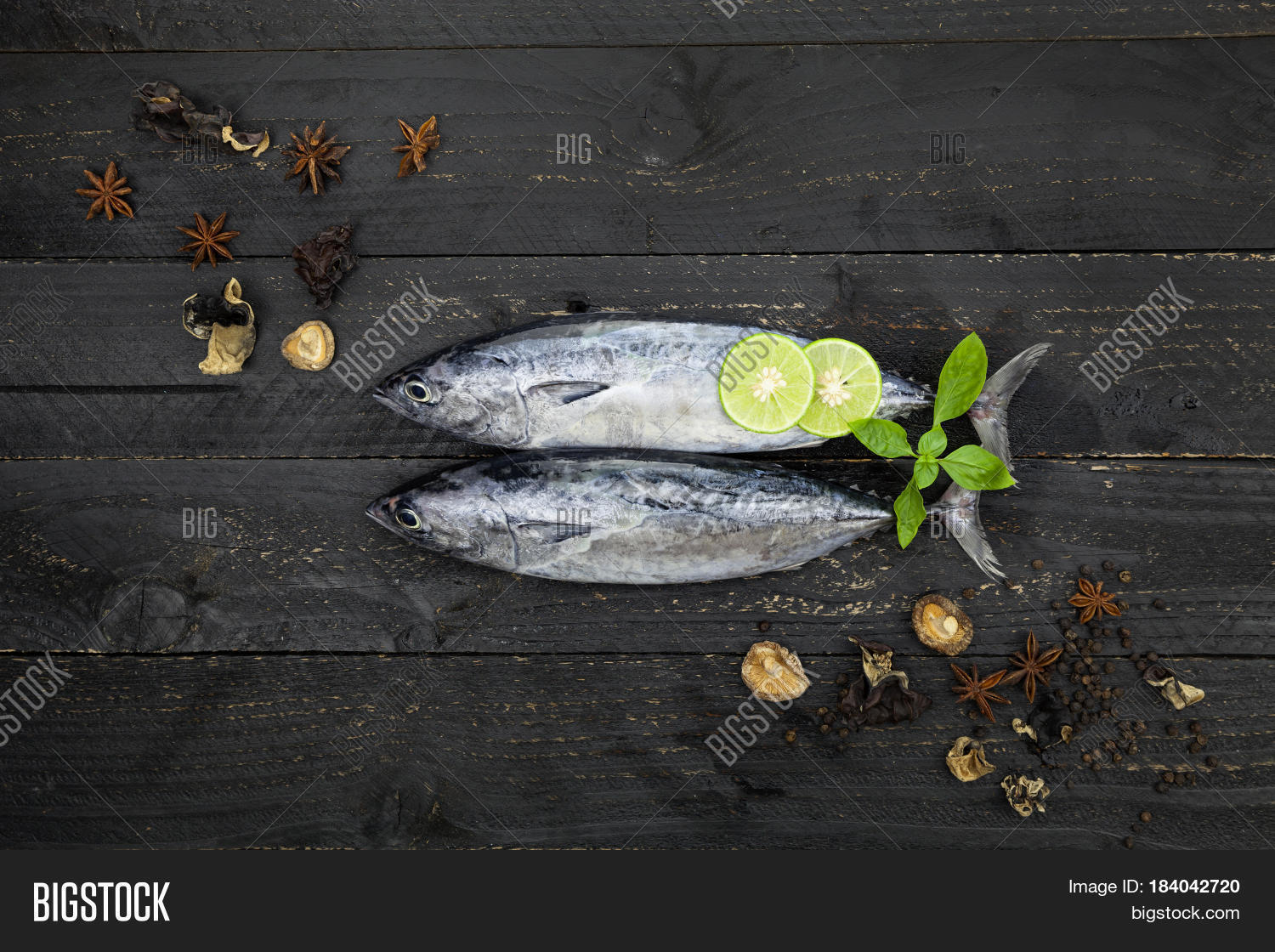 Fresh Fish On Dark Image & Photo (Free Trial) | Bigstock