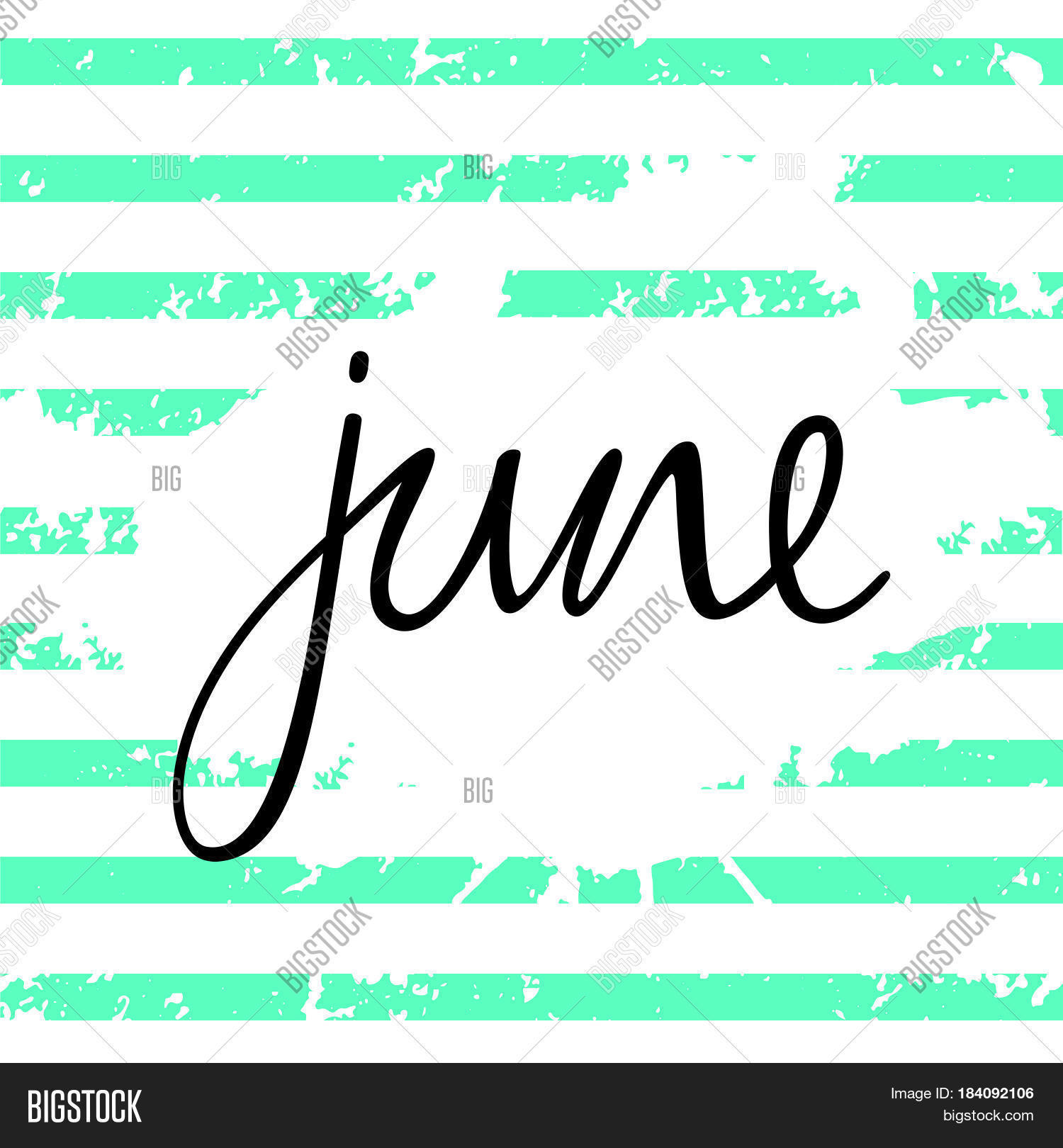 Month June. Hand Vector & Photo (Free Trial) | Bigstock