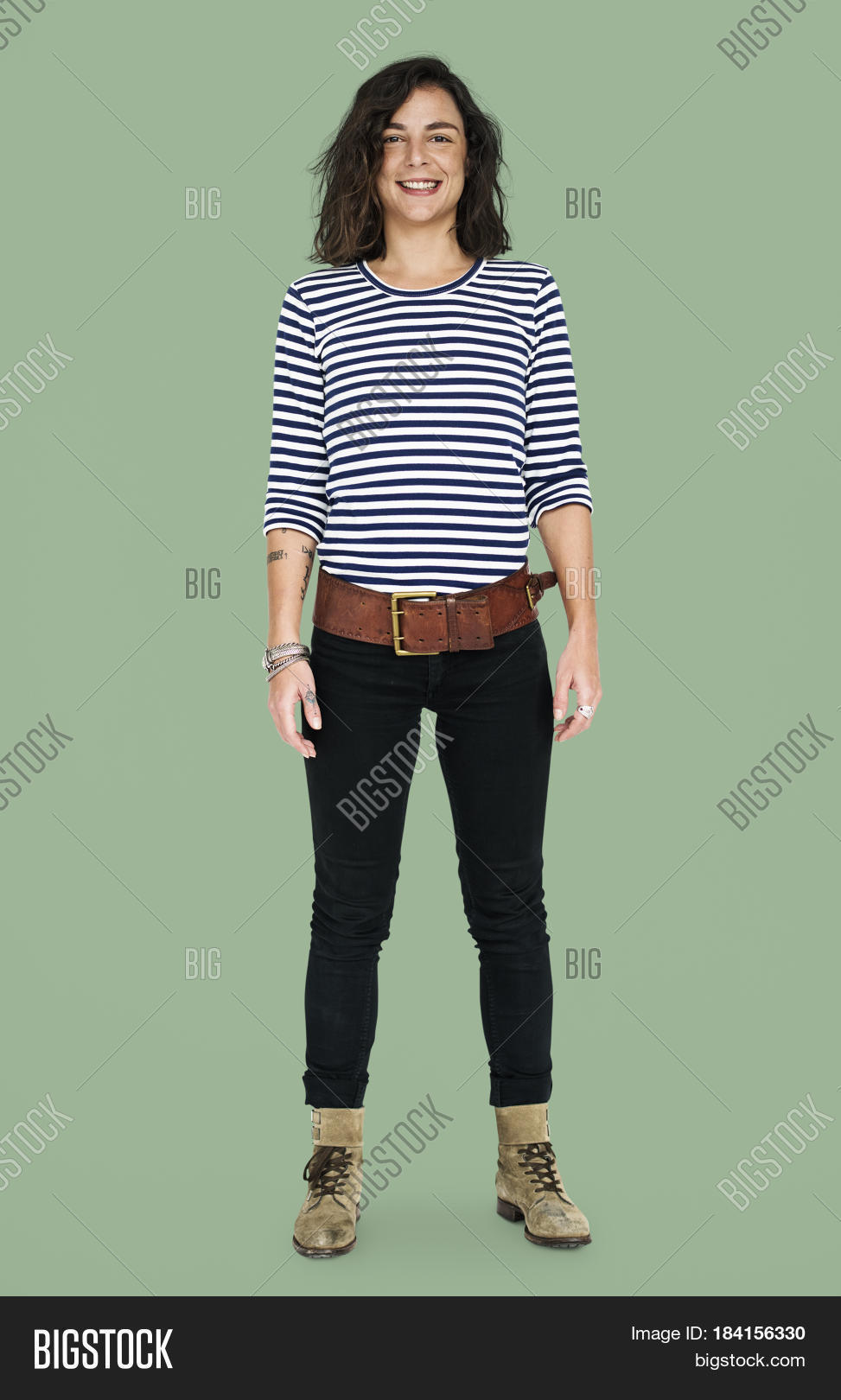 Woman Smiling Standing Image & Photo (Free Trial) | Bigstock