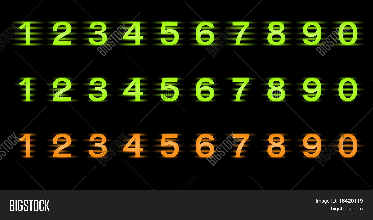 Set Vector Numbers Vector & Photo (Free Trial) | Bigstock