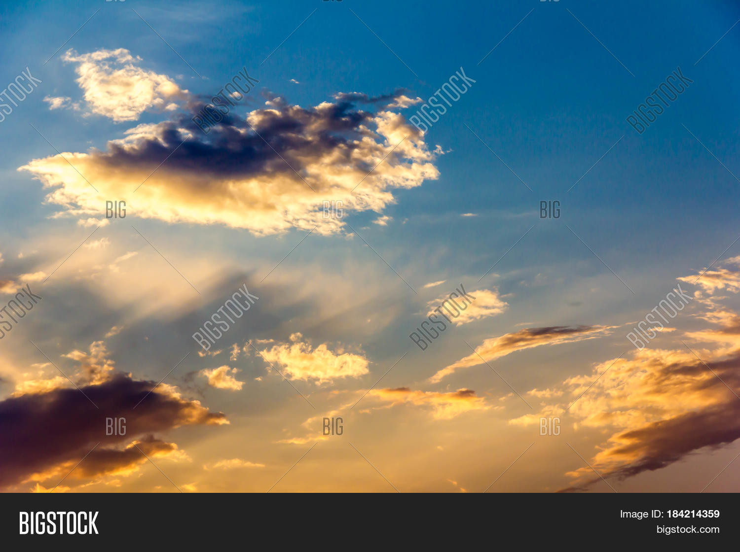 Sunset Partly Cloudy Image & Photo (Free Trial) | Bigstock
