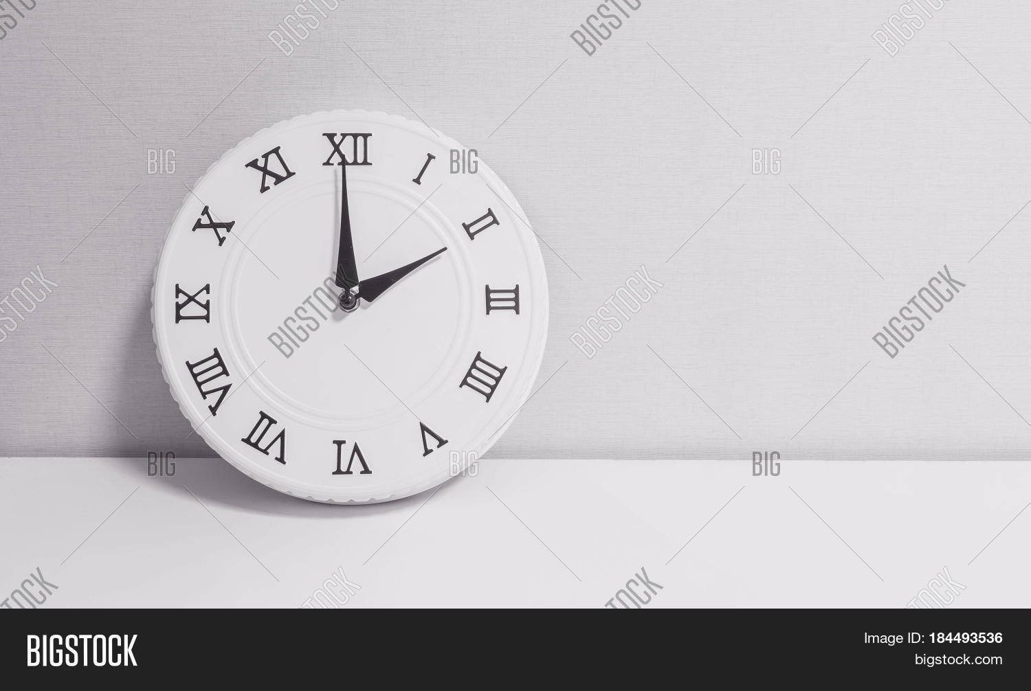 Closeup White Clock Image & Photo (Free Trial) | Bigstock