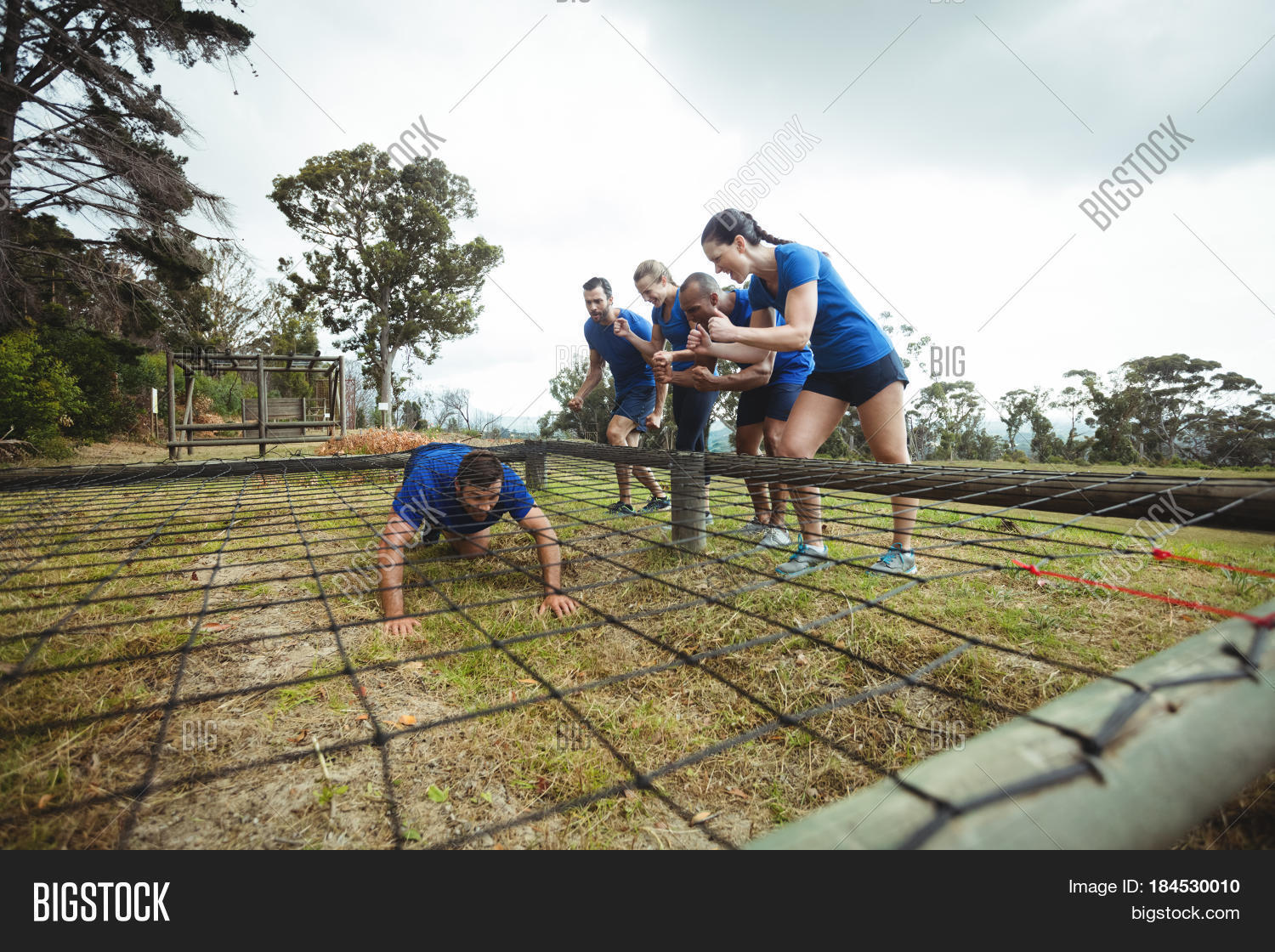 Fit Man Crawling Under Image & Photo (Free Trial) | Bigstock
