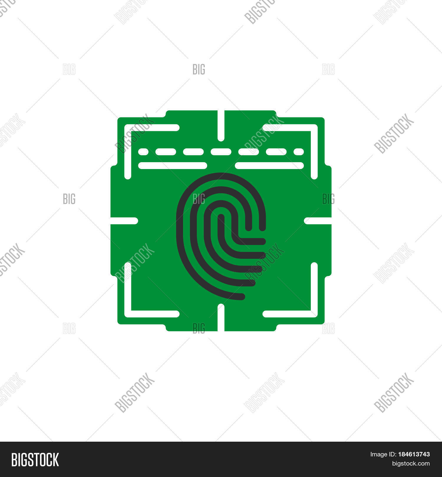 Fingerprint Scan Icon Vector & Photo (Free Trial) | Bigstock