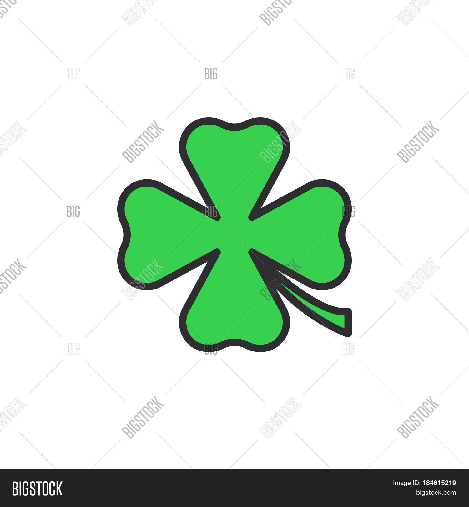 Clover Line Icon Vector & Photo (Free Trial) | Bigstock