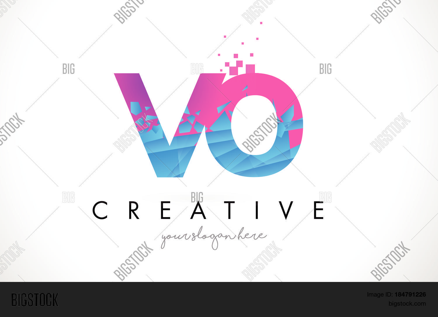 Vo V O Letter Logo Vector & Photo (Free Trial) | Bigstock