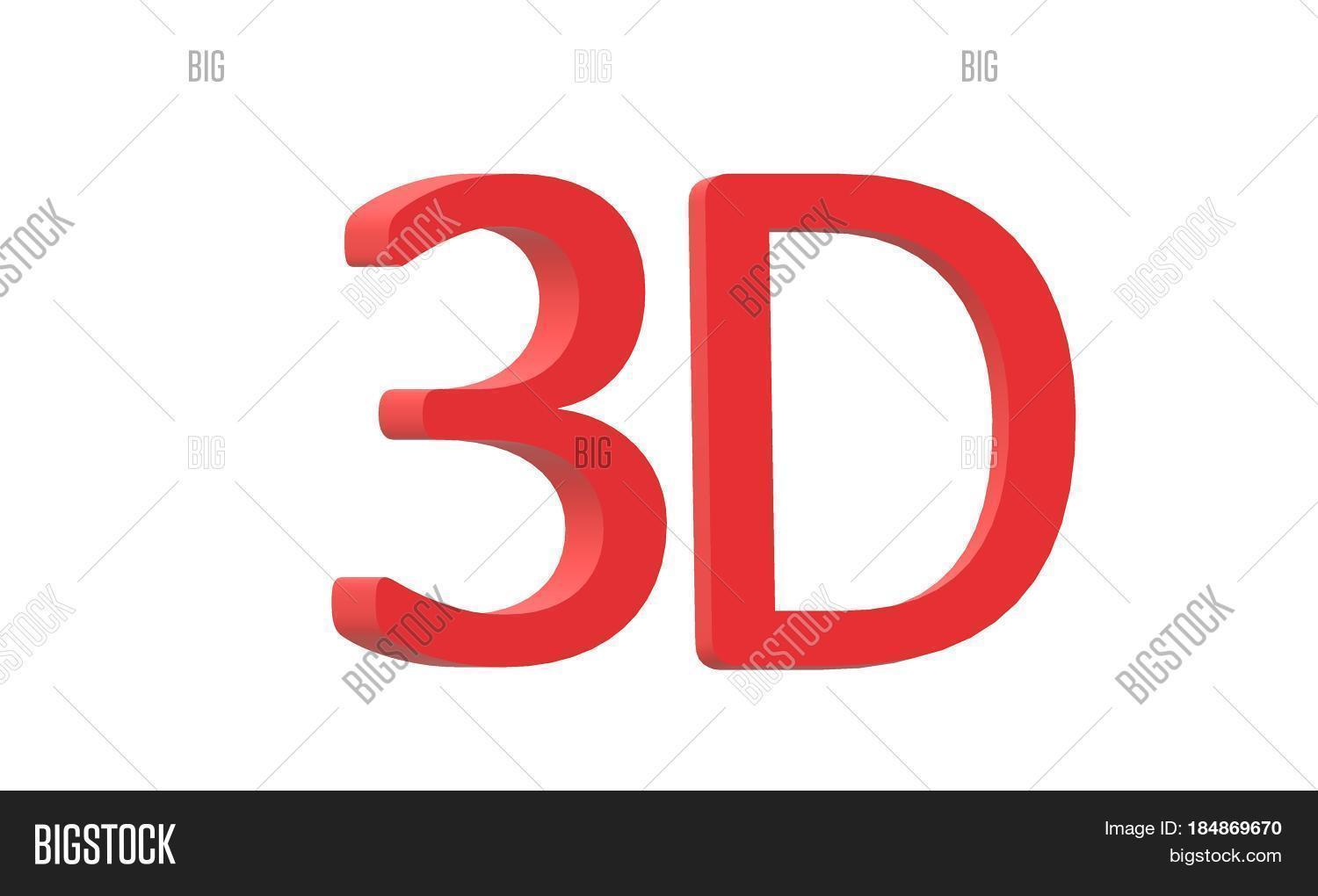 3D Text Red Color On Image & Photo (Free Trial) | Bigstock