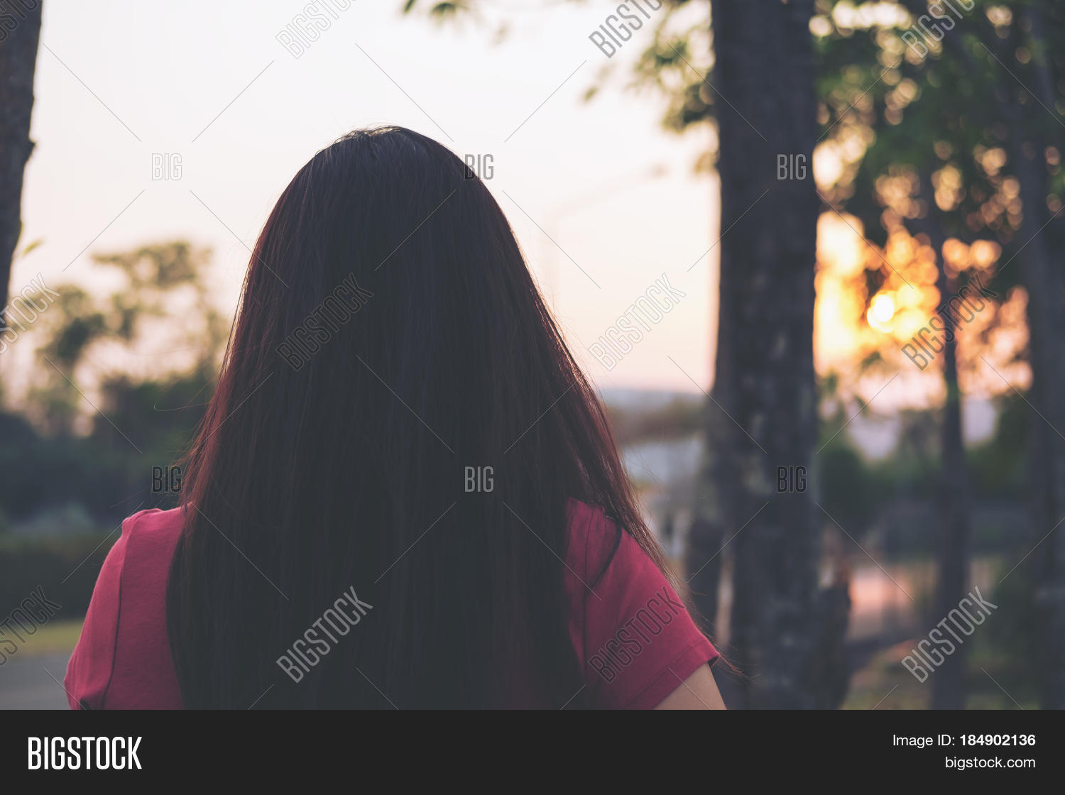 Woman Standing Turning Image & Photo (Free Trial) | Bigstock