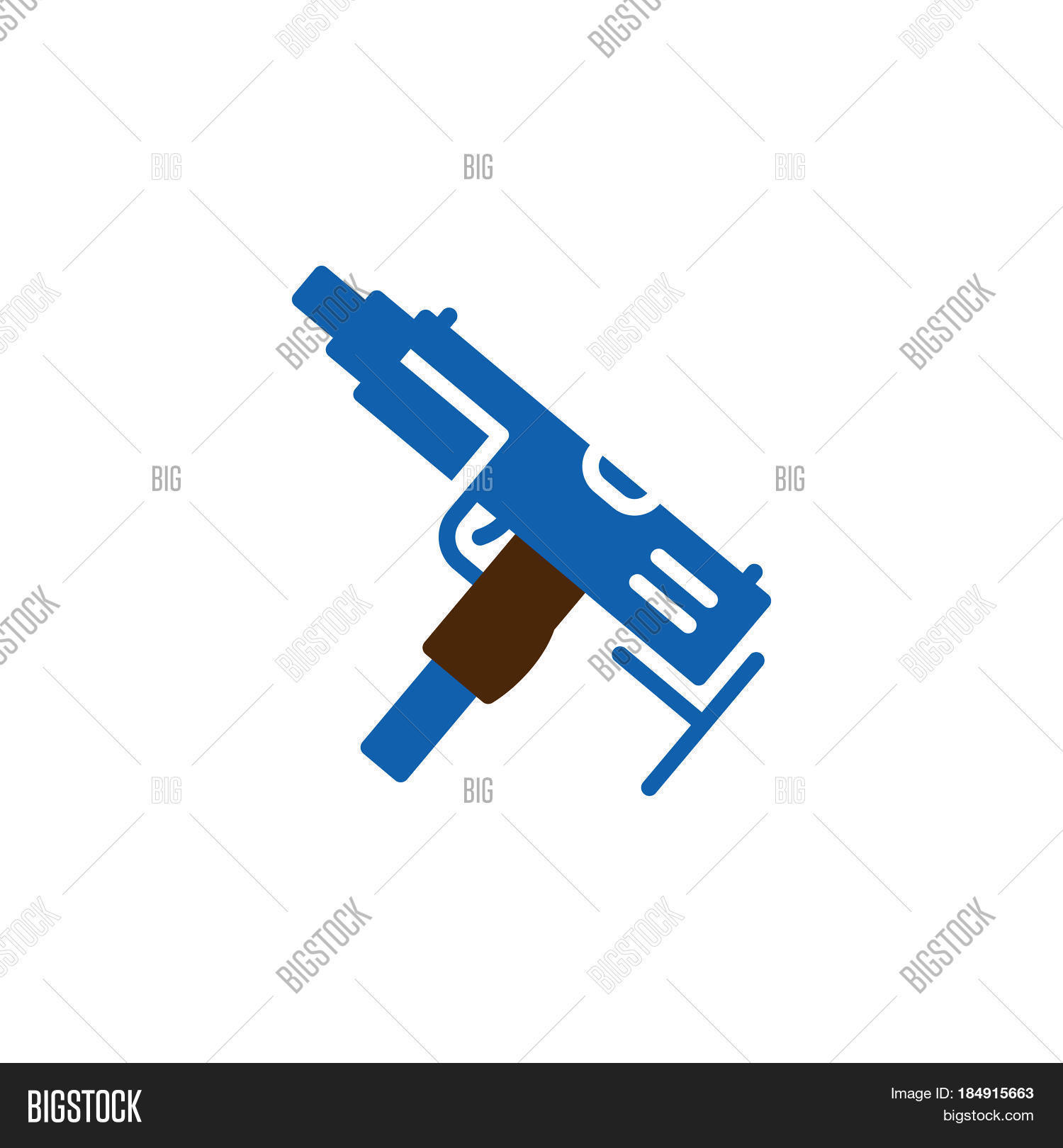 Vector y foto Submachine Gun Icon (prueba gratis) | Bigstock