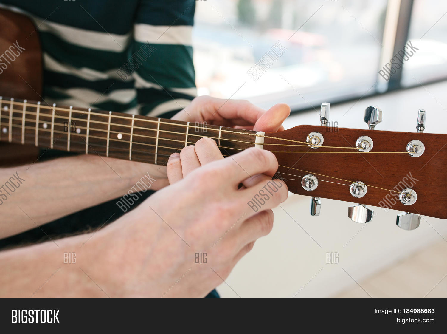 Learning Play Guitar. Image & Photo (Free Trial) | Bigstock