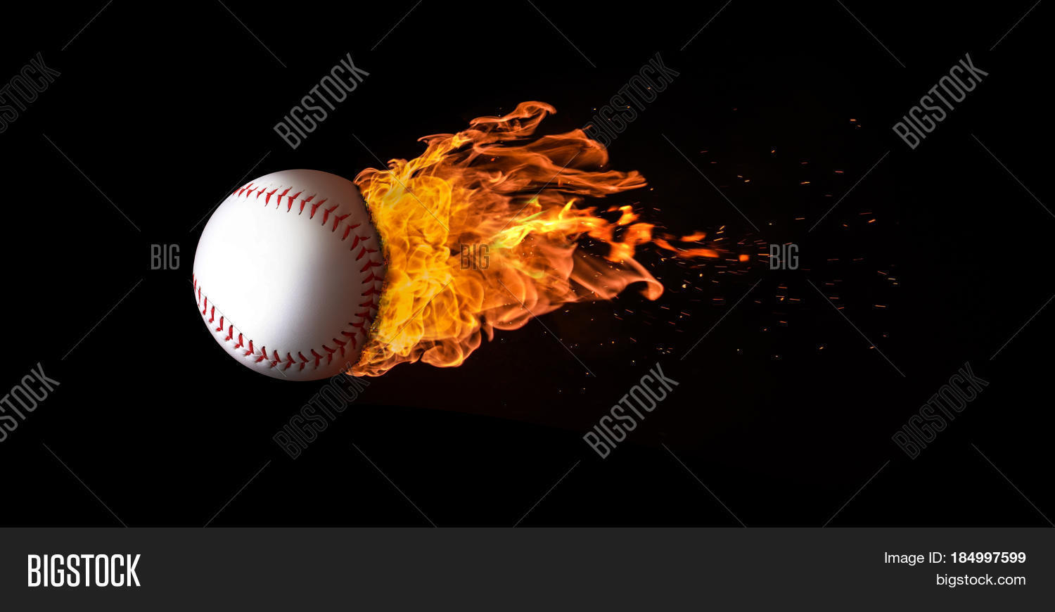 Imagen y foto Flying Baseball (prueba gratis) | Bigstock