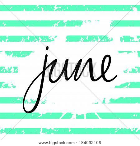 Month June. Hand Vector & Photo (Free Trial) | Bigstock