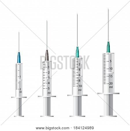 Medical Syringe. Set Vector & Photo (Free Trial) | Bigstock
