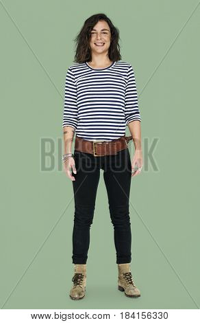 Woman Smiling Standing Image & Photo (Free Trial) | Bigstock