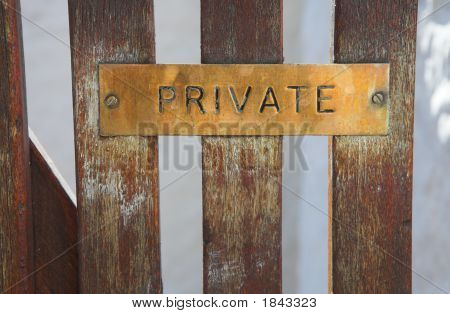 Private Sign On Gate Image & Photo (Free Trial) | Bigstock