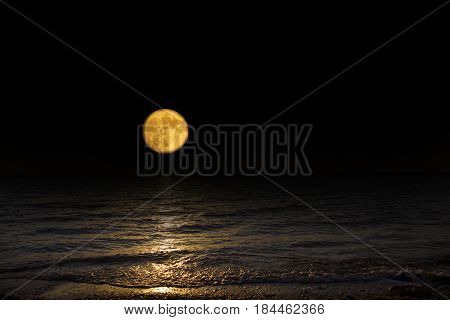 Full Moon Over Sea. Image & Photo (Free Trial) | Bigstock