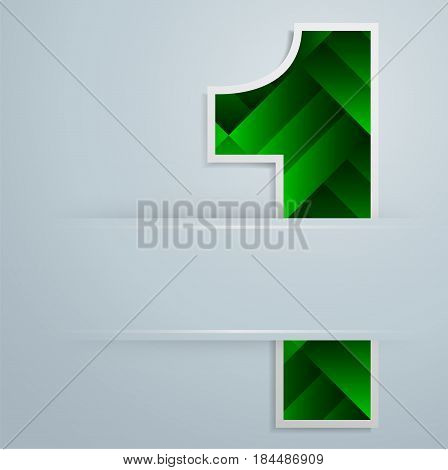 Number One Green Vector & Photo (Free Trial) | Bigstock