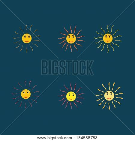 Sun Set Sign On Blue Vector & Photo (Free Trial) | Bigstock