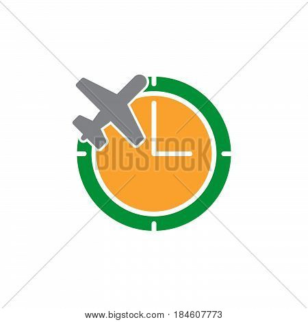 Clock Plane Icon Vector & Photo (Free Trial) | Bigstock