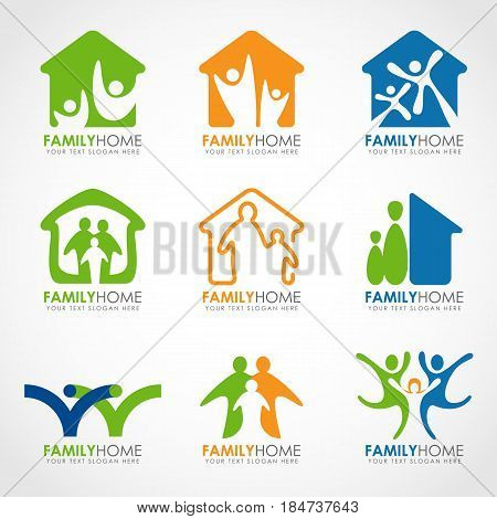Family Home Logo Vector & Photo (Free Trial) | Bigstock