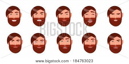 Set Man's Emotions. Vector & Photo (Free Trial) | Bigstock