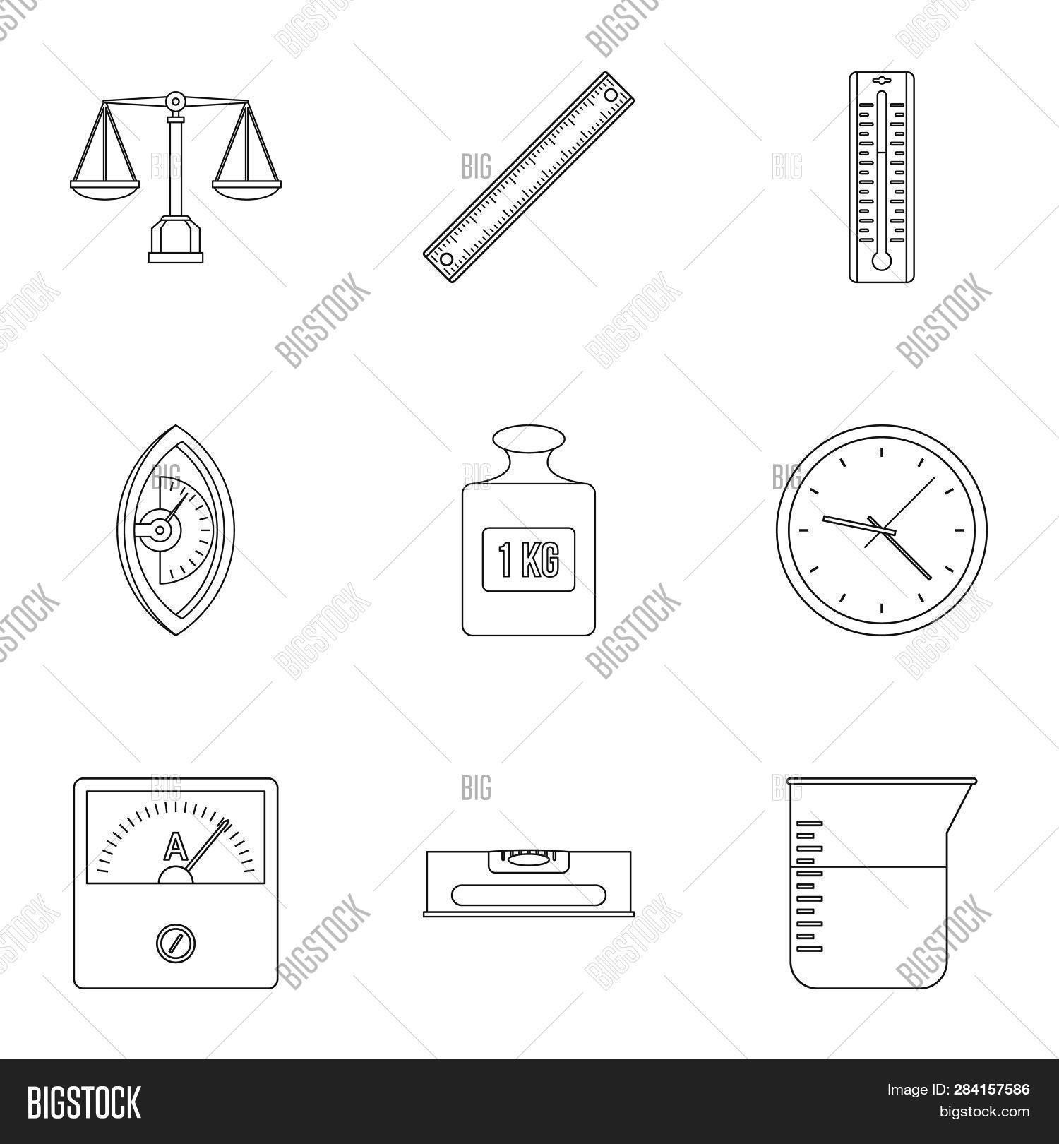 Measure Tools Icon Set Image & Photo (Free Trial) | Bigstock