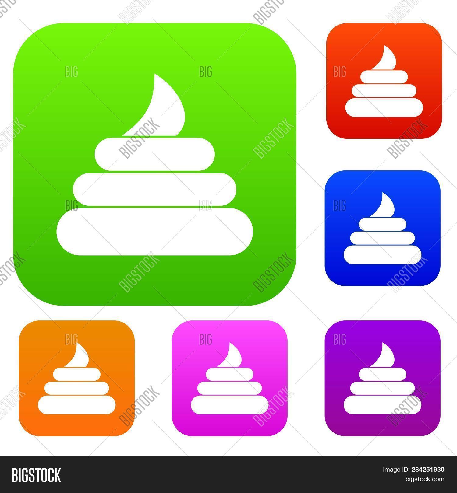 Imagen y foto Turd Set Icon (prueba gratis) | Bigstock