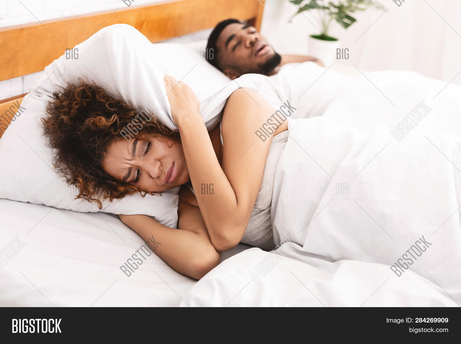 Snoring Man Annoying. Image & Photo (Free Trial) | Bigstock