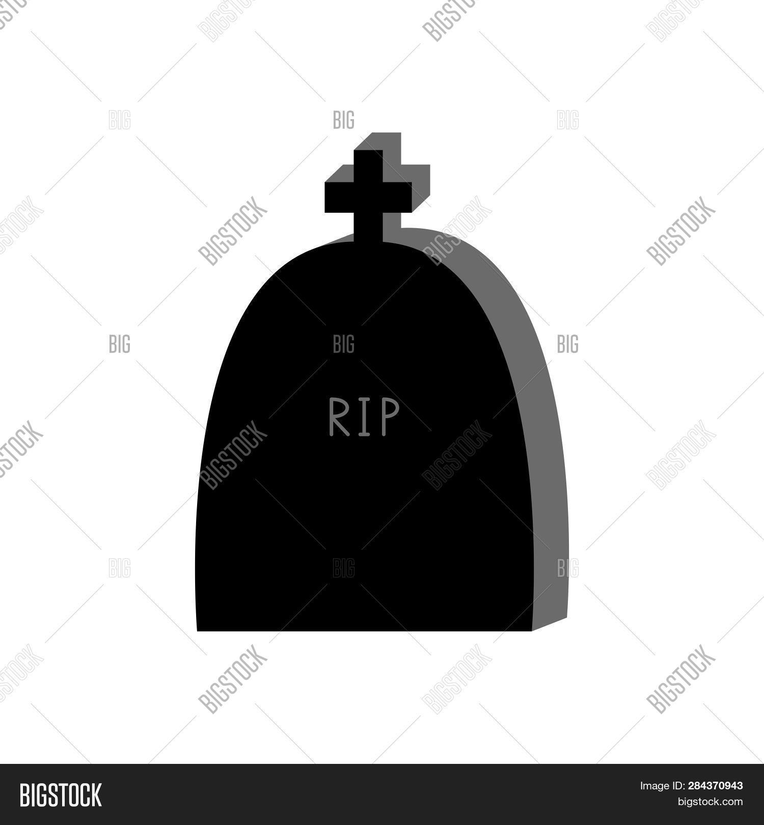 Gravestone Icon. Vector & Photo (Free Trial) | Bigstock