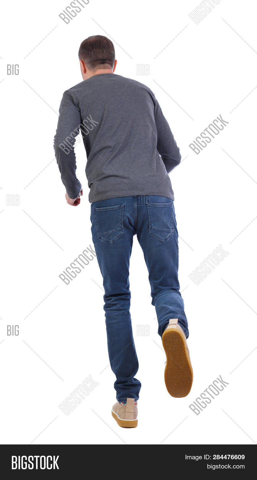 Back View Running Man Image & Photo (Free Trial) | Bigstock