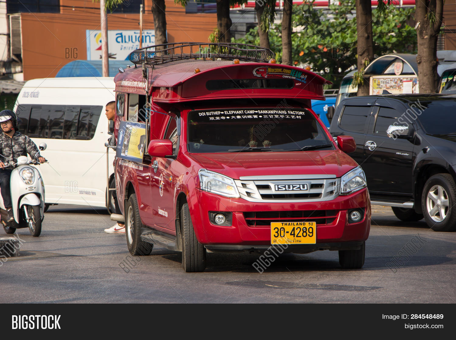Red Mini Truck Taxi Image & Photo (Free Trial) | Bigstock