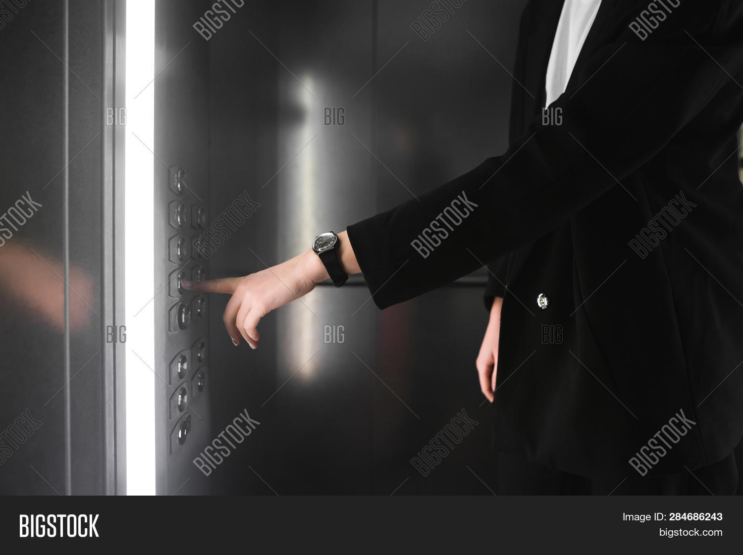 Woman Pressing Button Image & Photo (Free Trial) | Bigstock