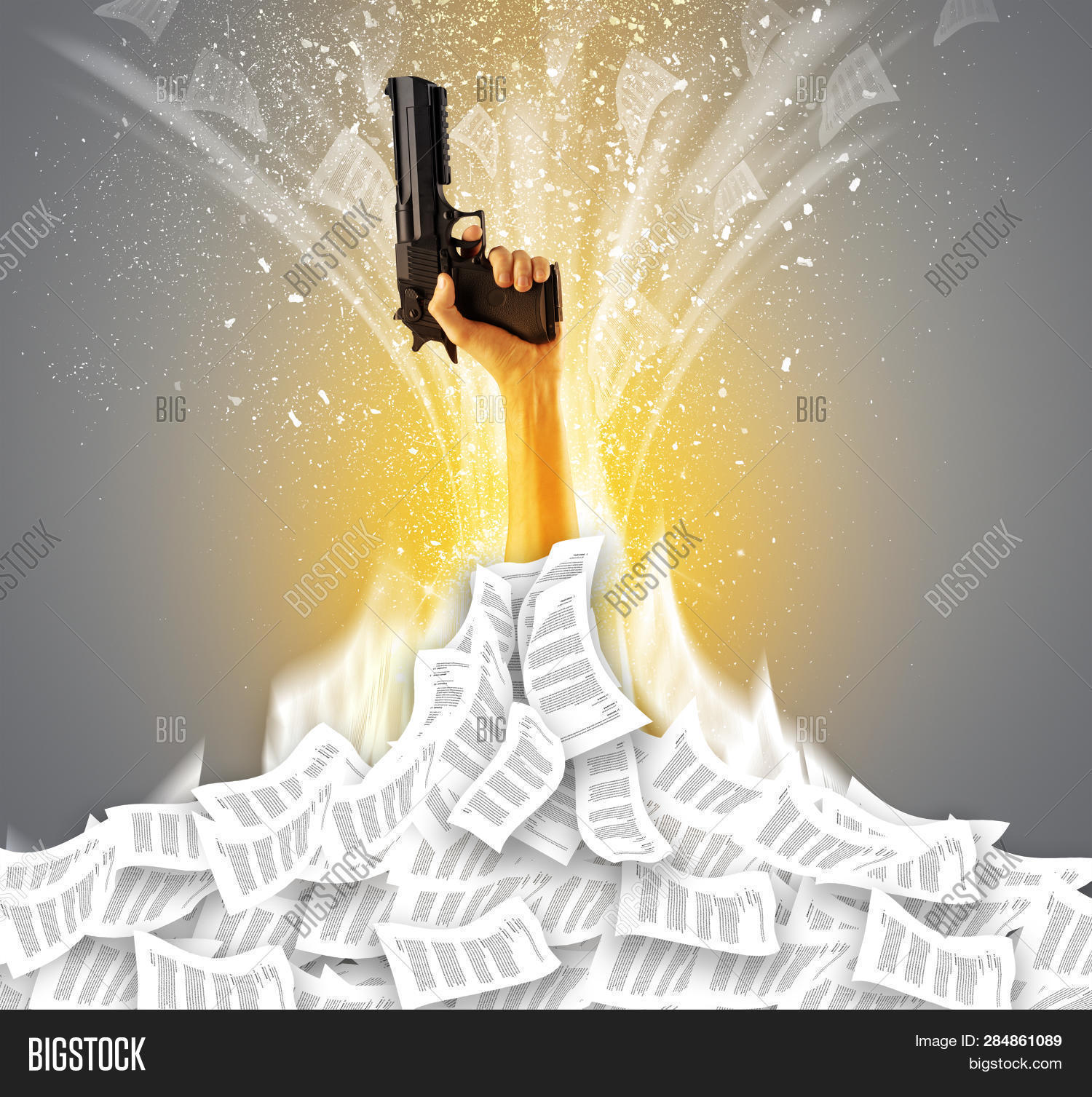 Hand Buried Document Image & Photo (Free Trial) | Bigstock