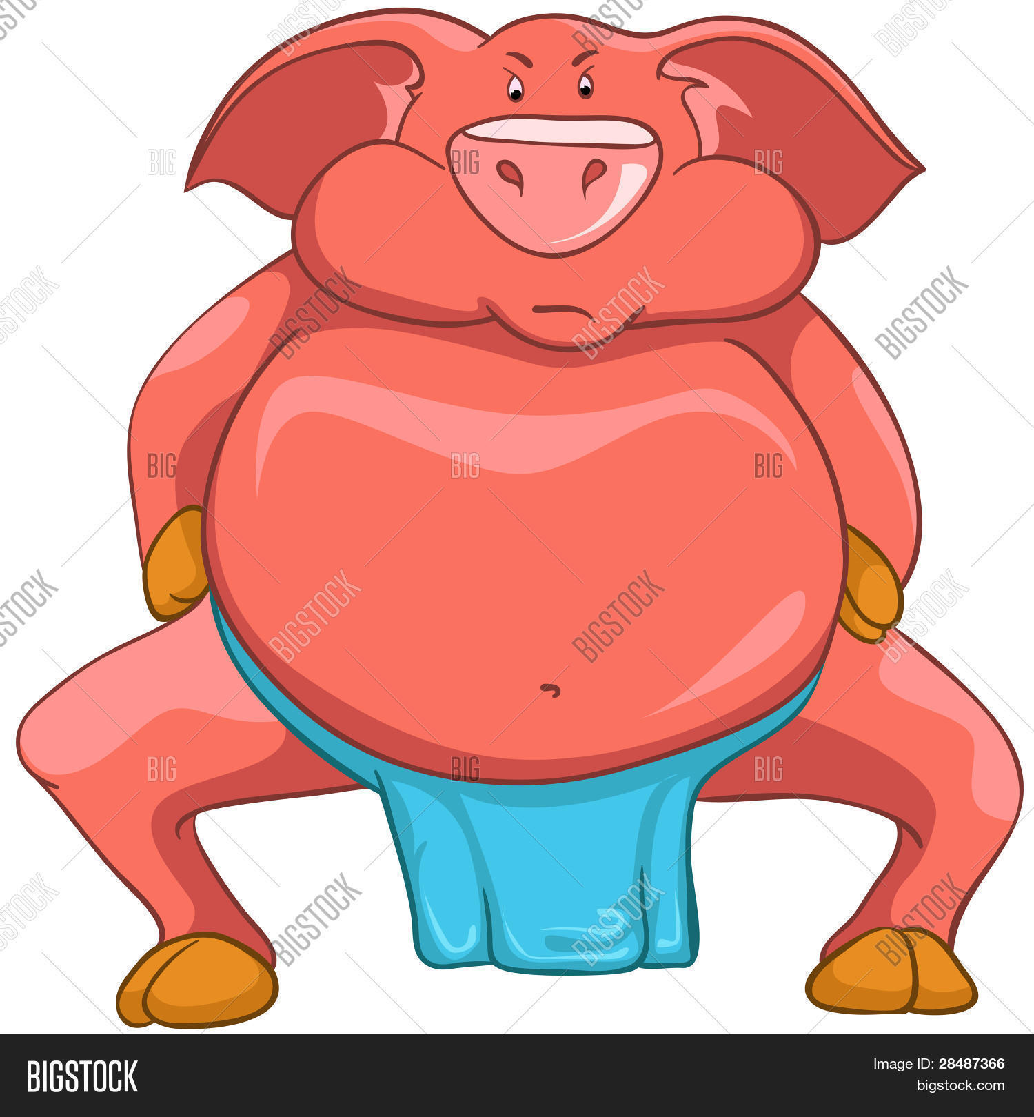 Cartoon Character Pig Vector & Photo (Free Trial) | Bigstock