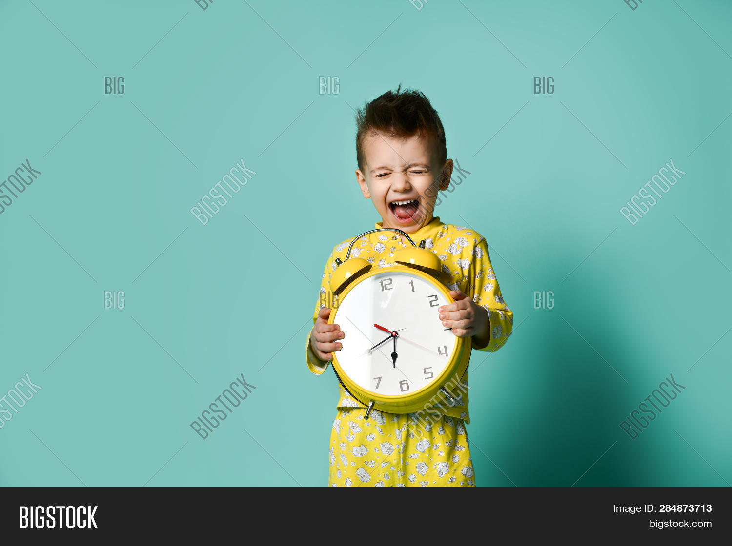 Cute Little Boy Alarm Image & Photo (Free Trial) | Bigstock