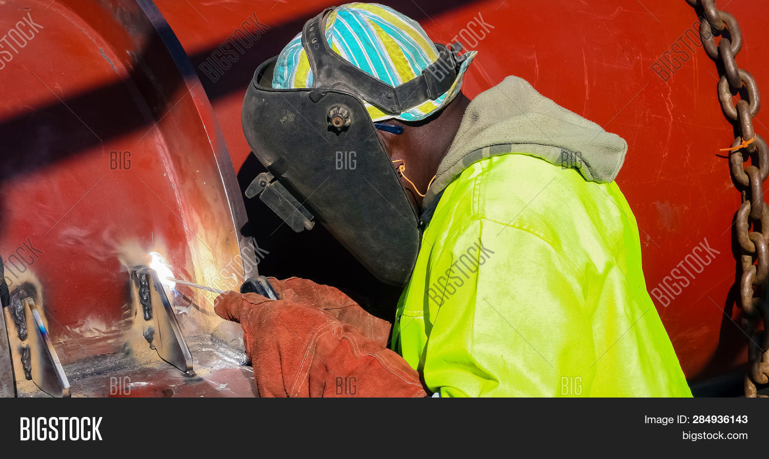 Man Welding Metal On Image & Photo (Free Trial) | Bigstock