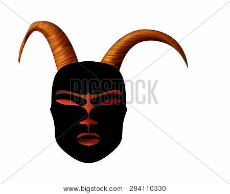 Horned Mask Ritual Vector & Photo (Free Trial) | Bigstock