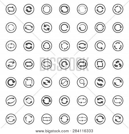 Repeat Icons Set. Set Vector & Photo (Free Trial) | Bigstock