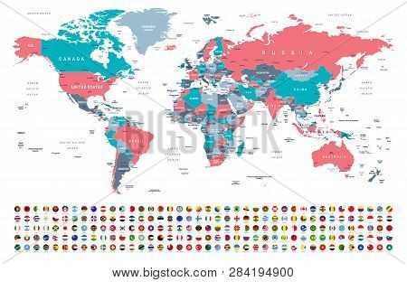 World Map Flags - Vector & Photo (Free Trial) | Bigstock