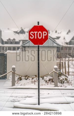 Stop Sign On Snow Image & Photo (Free Trial) | Bigstock