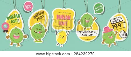 Cute Durian Vector / Vector & Photo (Free Trial) | Bigstock