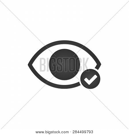 Eye Check Mark Icon Vector & Photo (Free Trial) | Bigstock
