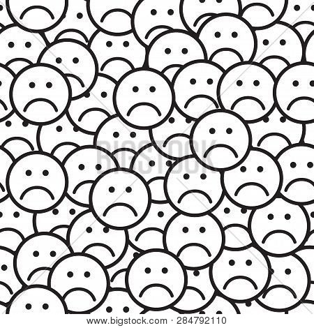 Seamless Pattern Sad Vector & Photo (Free Trial) | Bigstock